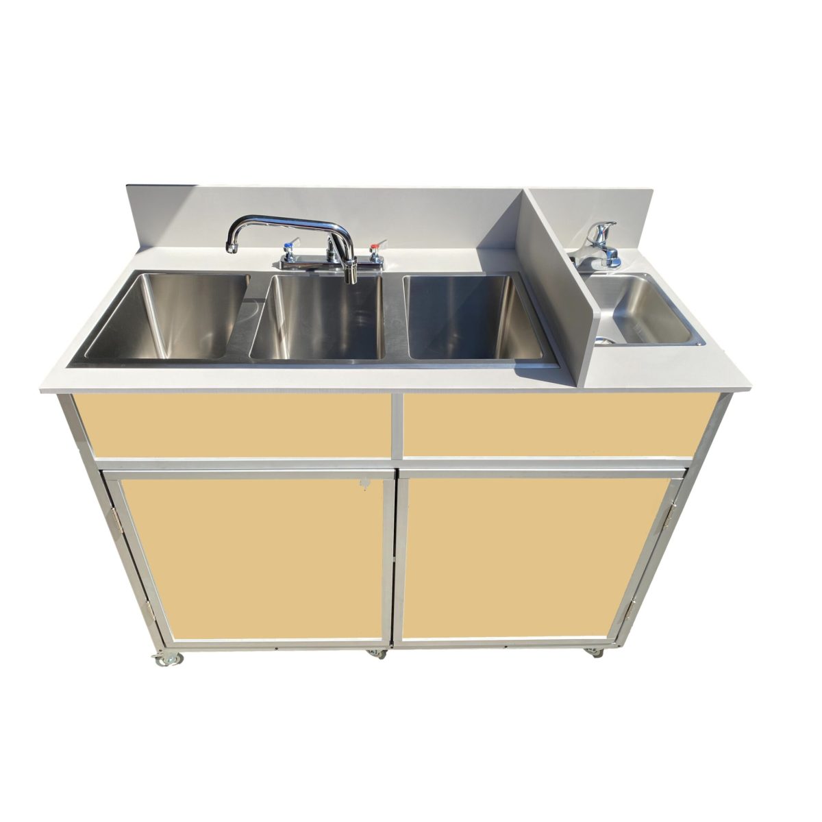 Portable, Deep 4 Compartment Sink | Monsam Portable Sinks