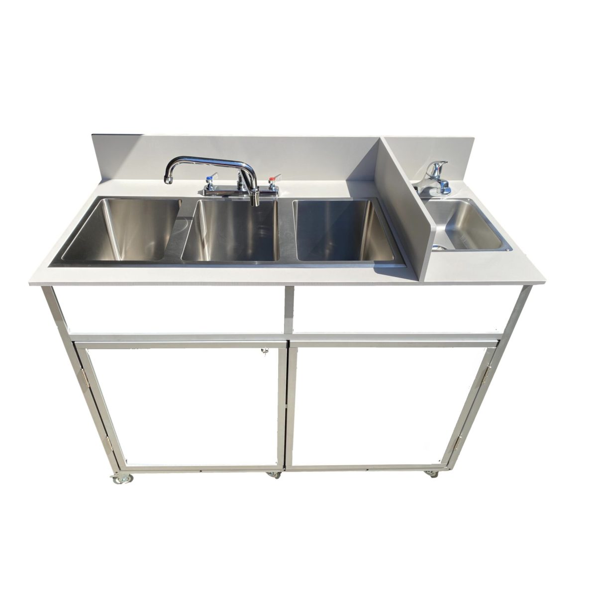 Portable, Deep 4 Compartment Sink | Monsam Portable Sinks