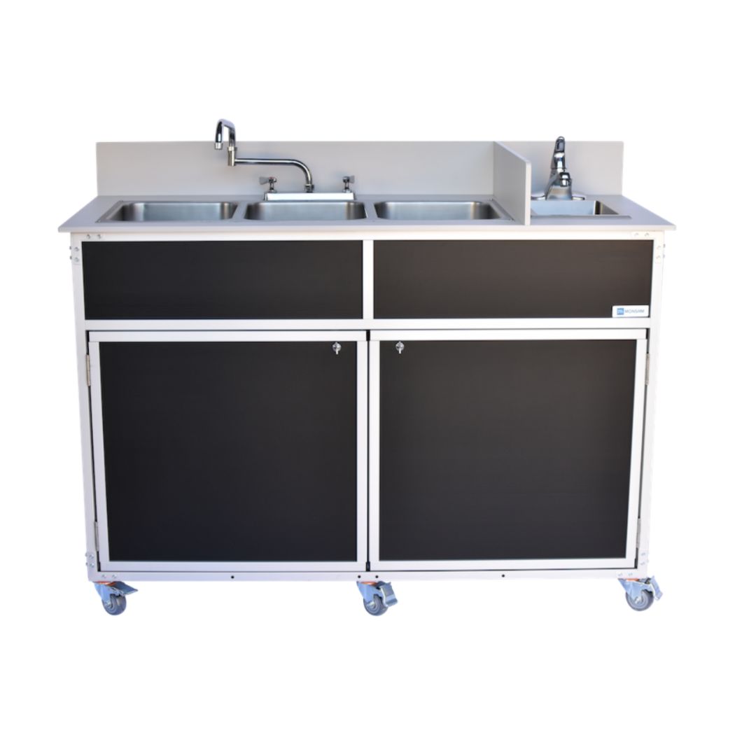 Portable, Deep 4 Compartment Sink | Monsam Portable Sinks