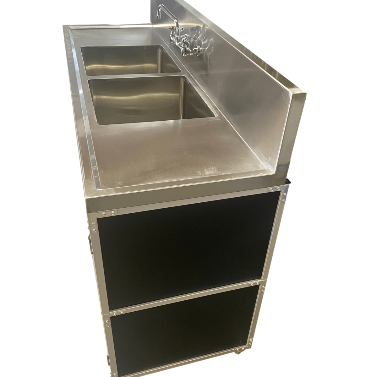 Heavy Duty Double Compartment Portable Sink | No Plumbing