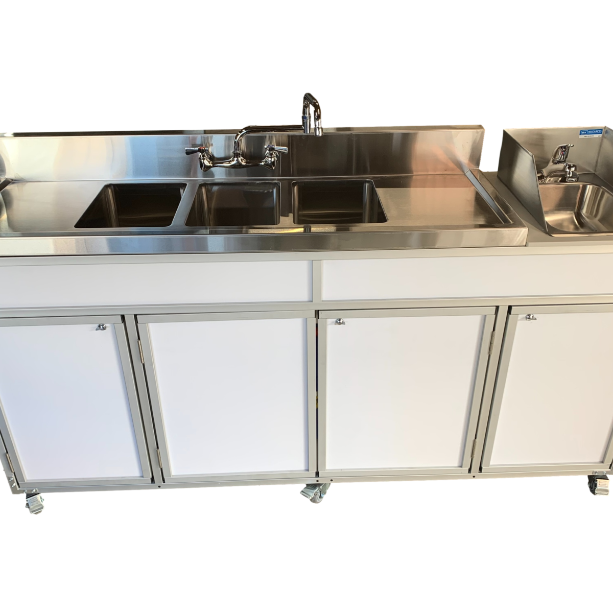 Self-Contained Restaurant Sink With Drain Boards | Portable Sink