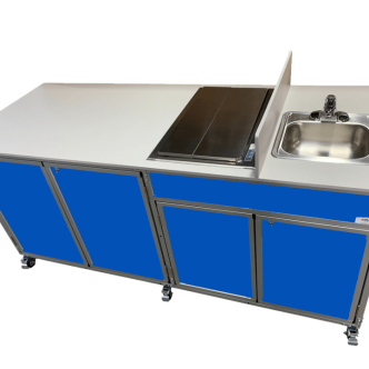 Self Contained Food Cart With Ice Bin | Portable Sink